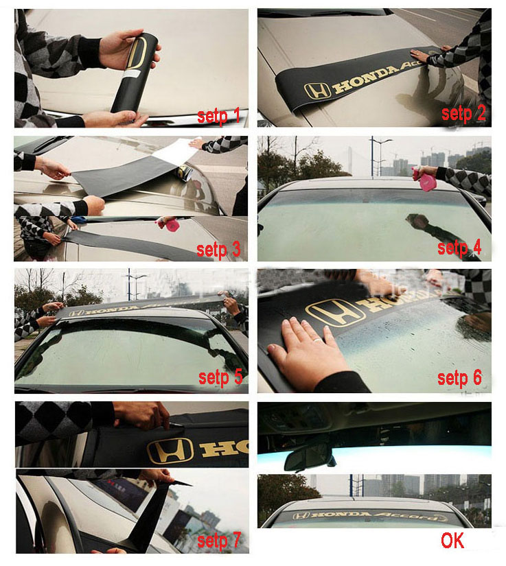 3D Carbon Car Windscreen Windshield Sticker Car Mirror Stickers Proton ...