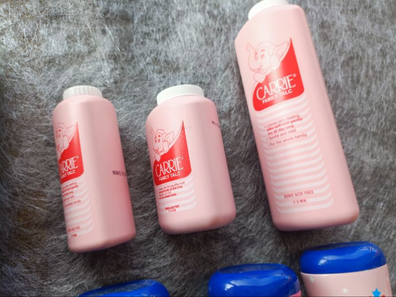 baby powder @minyak rambut dan bedak badan(johnsons @carrie junior ...