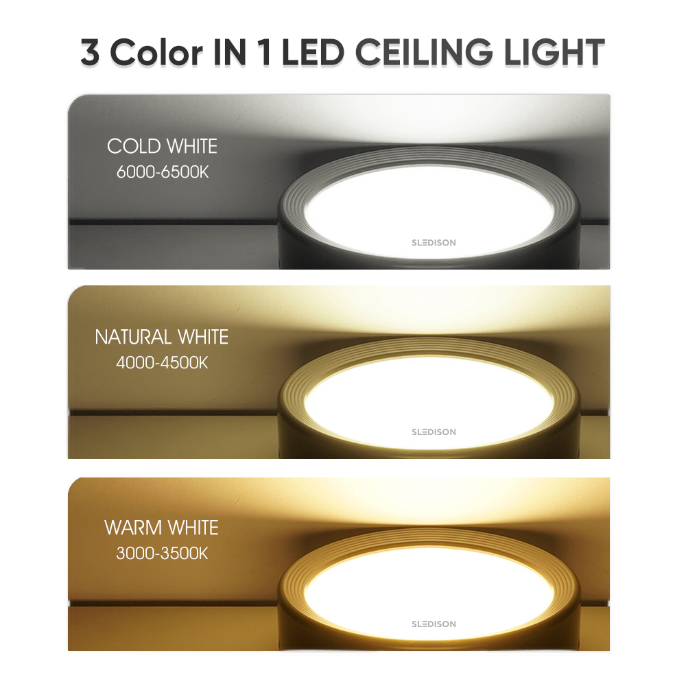【3 Colors】SL EDISON 6'' Mini Small LED Surface Mount Downlight 18W 15CM ...