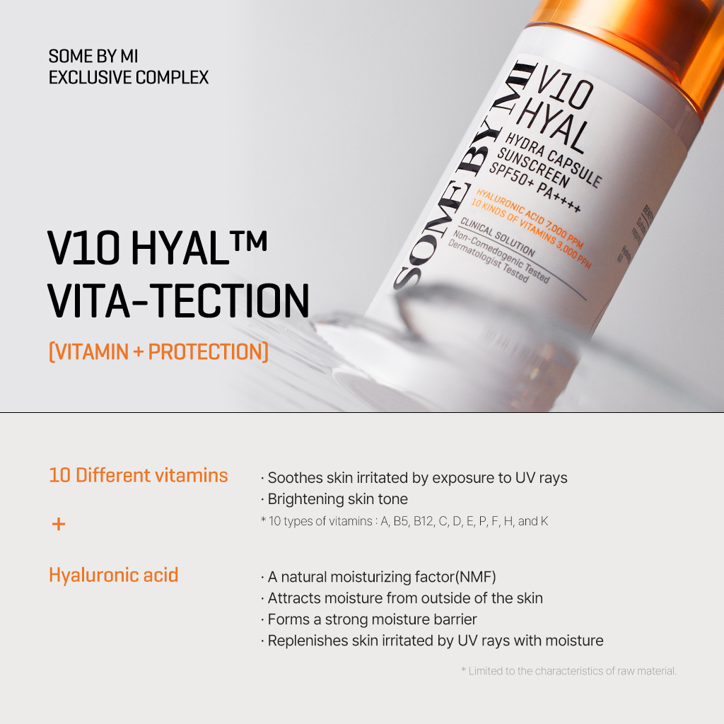 [SOME BY MI] V10 Hyal Hydra Capsule Sunscreen SPF50+ PA++++ 40ml ...