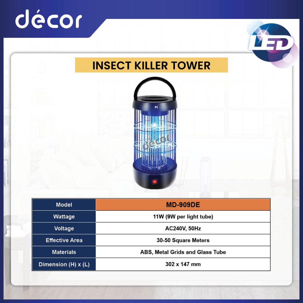 High Efficient 360 Degree Insect Killer Tower DURALUX MK033 / MD-909DE ...