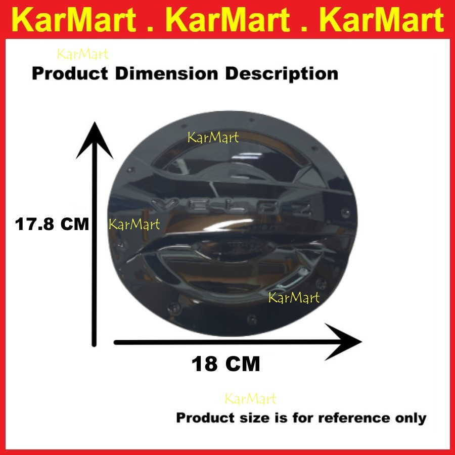 Toyota Veloz 2023 PIANO BLACK Fuel Cap Cover Accessories gad tank trim ...