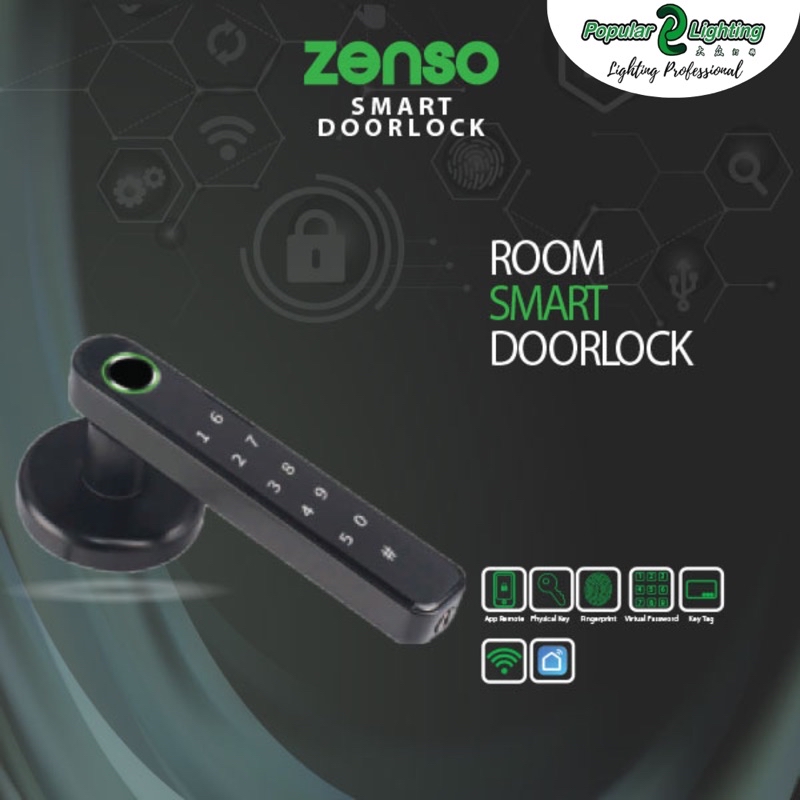 ZENSO Smart Door Lock with Install Smart Digital Lock Doorlock Password ...