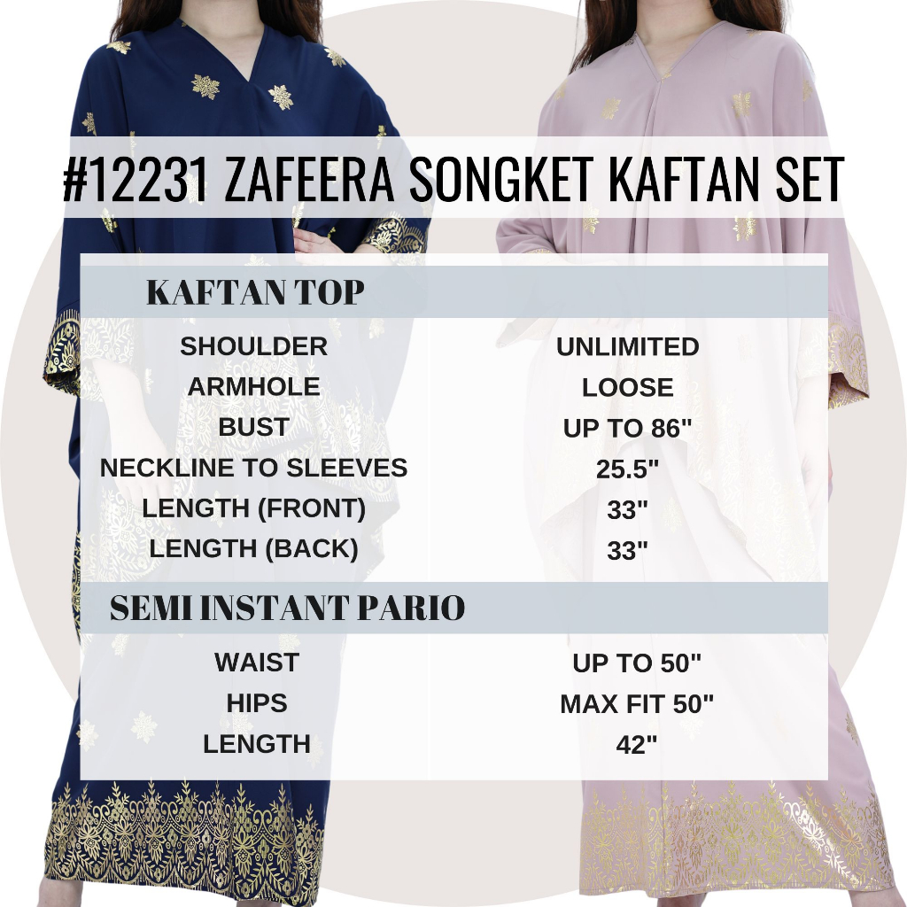 ZAFEERA SONGKET KAFTAN SET BAJU RAYA KURUNG BRIDESMAID NIKAH READY ...