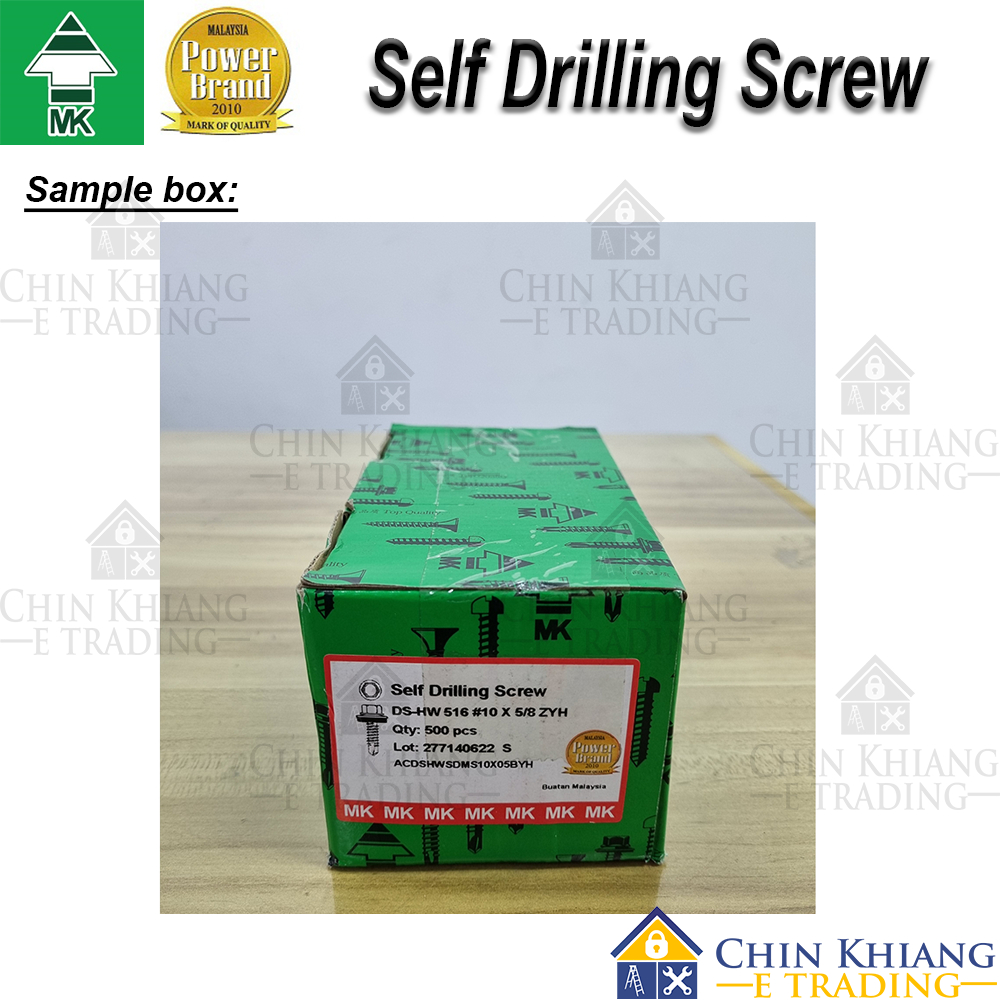 MK Self Drilling Screw Metal Roof Awning Bumbung DS-HW [ 516 520 525 ...