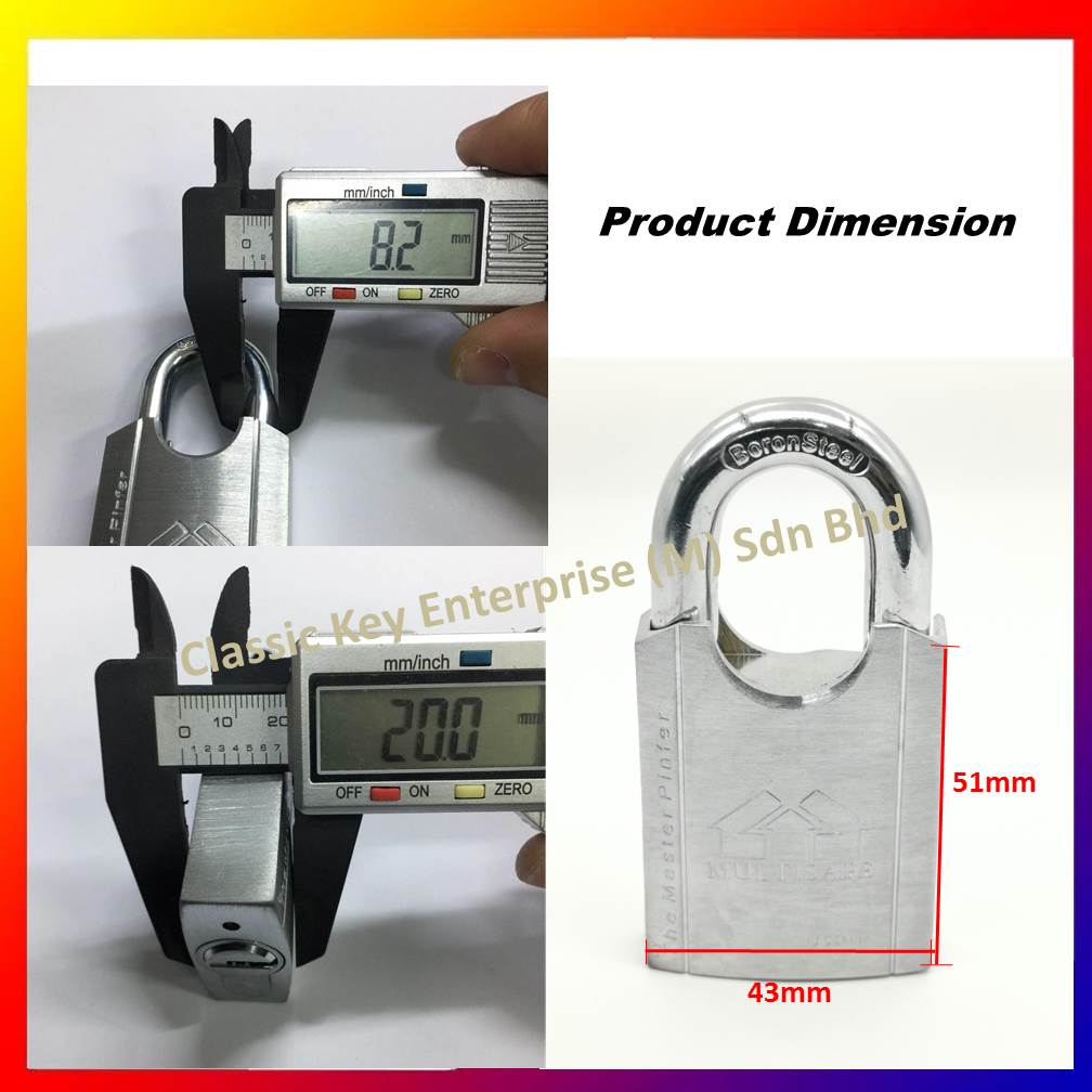 MULTISAFE PADLOCK 43MM - (ANTI-CUT / ANTI-RUST / ANTI-DRILL) | Shopee Malaysia