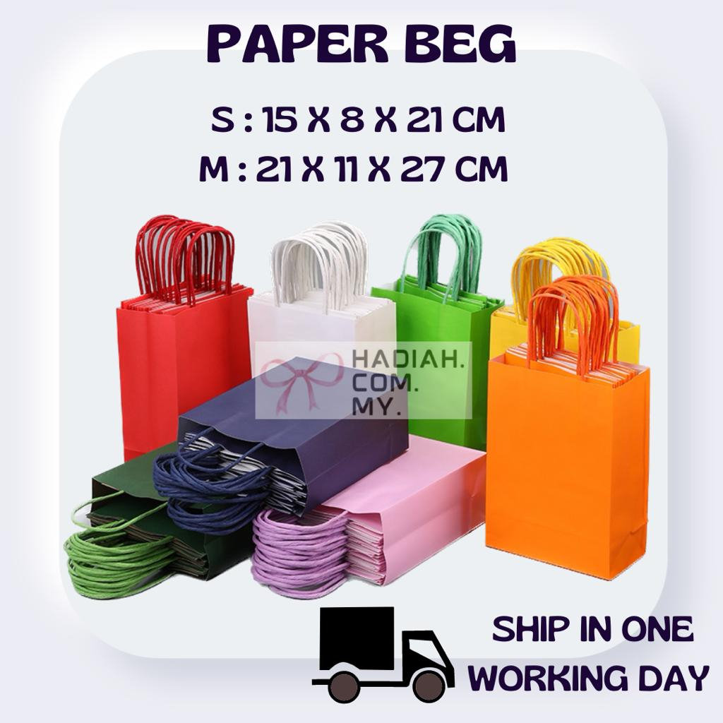 Beg Kertas Kraft, Paper Beg, Beg Hadiah Doorgift, Beg Goodies, Beg ...