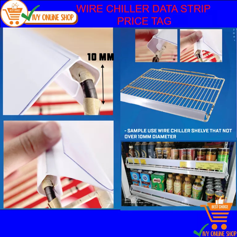 Ready Stock Chiller Price Tag Wire Shelf Price Tag Cooler Shelf Tag ...