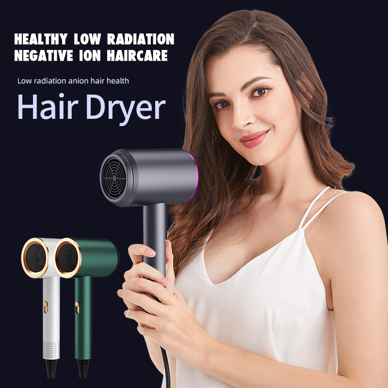 2200W Hair Dryer Big Wind Blue Ray Ionic Tech Strong Wind Pengering Rambut Hairdryer Heating ...