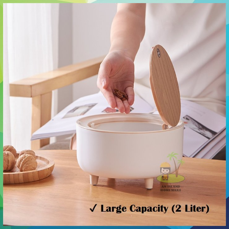 【HOMEWARE】INS Style Mini Dustbin 2L Office Table Waste Bin Portable ...