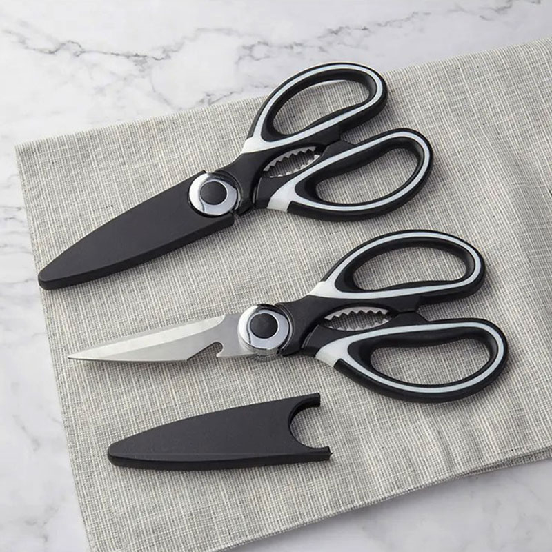 𝗙𝗥𝗘𝗘 𝗕𝗟𝗔𝗗𝗘 𝗖𝗢𝗩𝗘𝗥 》Stainless Steel Kitchen Scissors Multipurpose Scissor ...