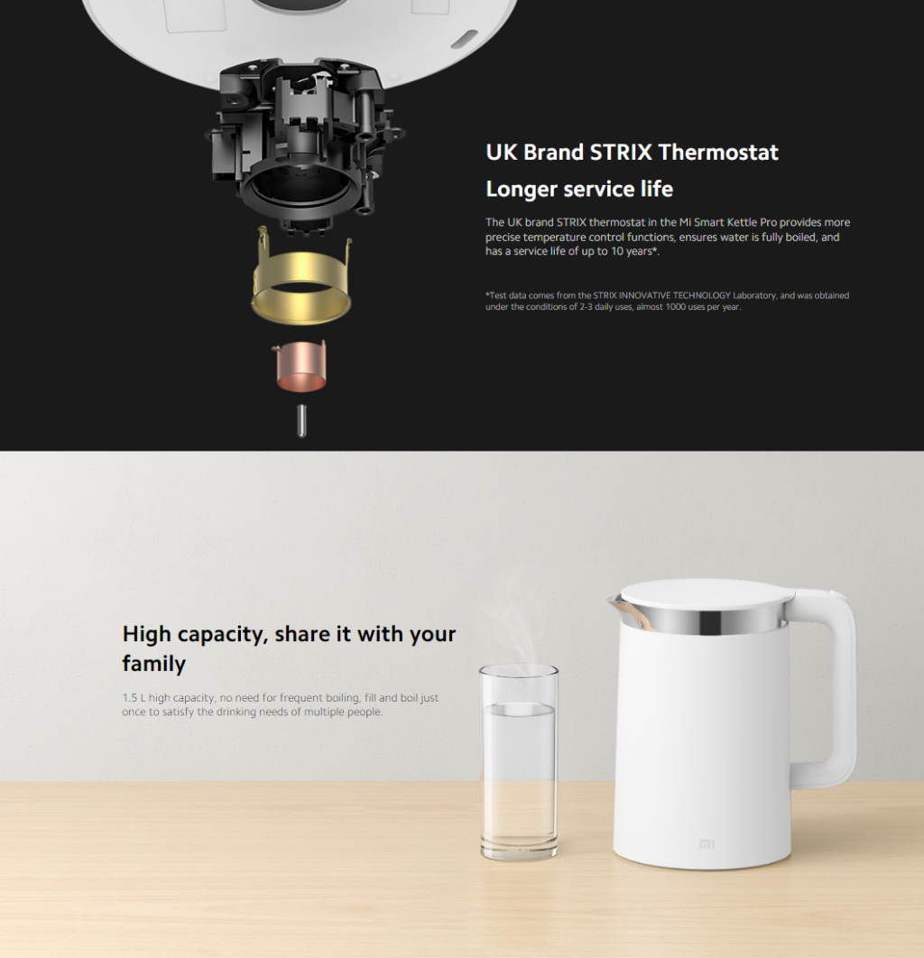 Mi Smart Kettle Pro (Real Time Temperature Display | 1.5 L High ...