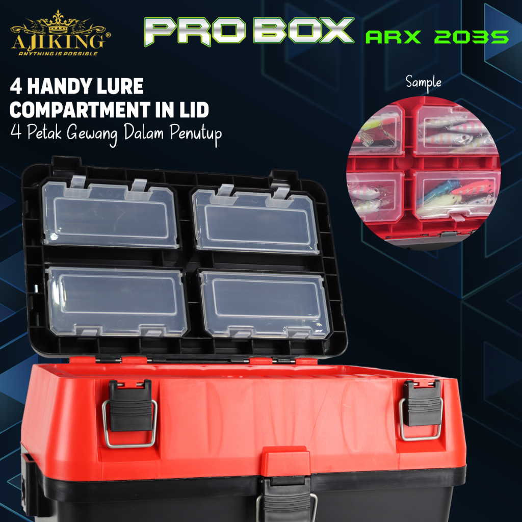 Ajiking Pro Box ARX 203 ARS Tomman TBG 100 Shinju Bakau Box Fishing ...