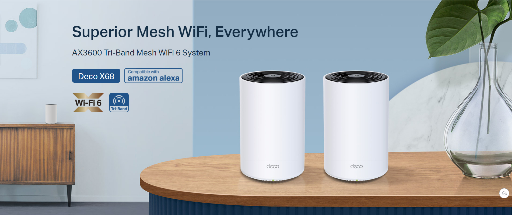 TP-Link Deco X68 AX3600 Whole Home Ai-Driven Mesh Tri-Band WiFi 6 ...