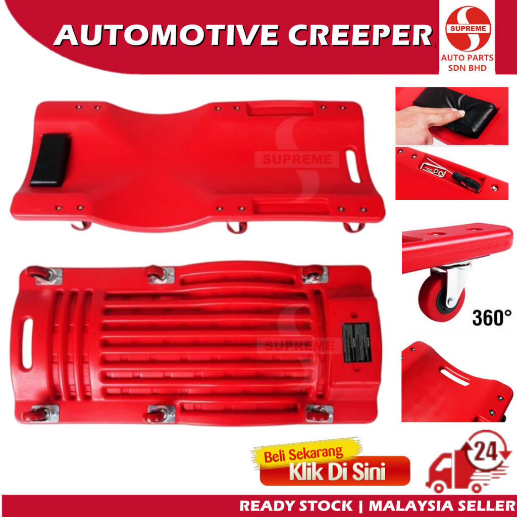 S2U Automotive Car Garage Creeper Mechanic Trolley 6 Swivel Wheels ...