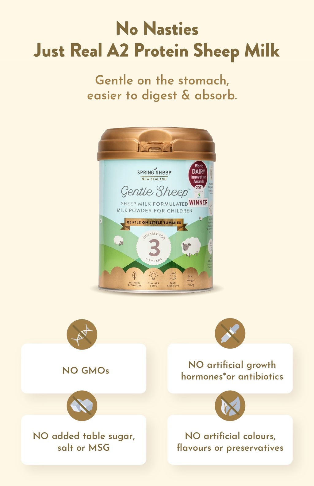 Spring Gentle Sheep Milk Powder Step 3 700g | Shopee Malaysia