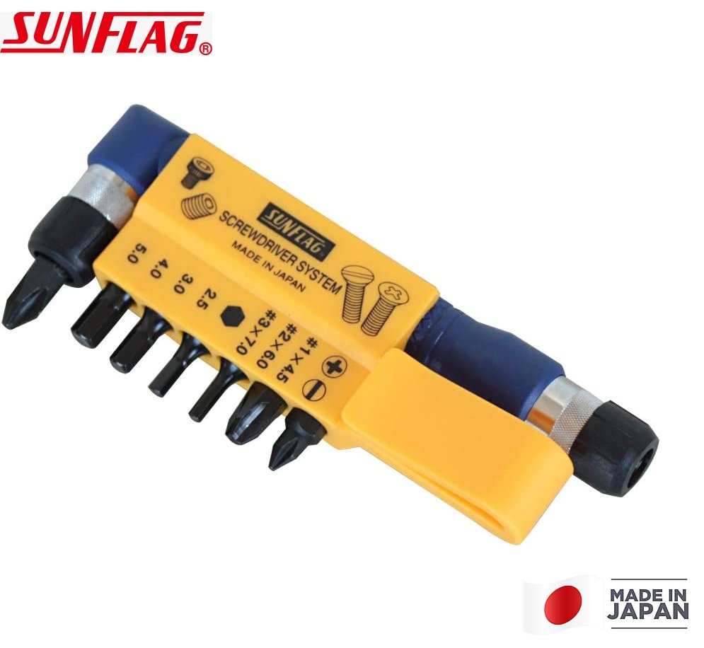 SUNFLAG 4 Way Offset Screwdriver Set With Spare Bits Made In Japan | Shopee Malaysia