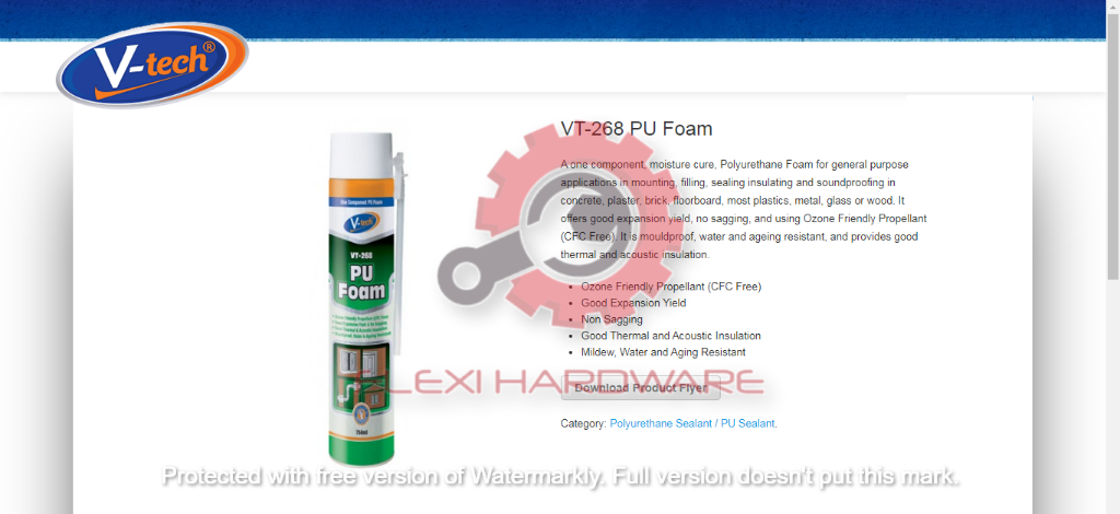 750ml V-Tech PU Foam Polyurethane Spray VT-268 | Shopee Malaysia