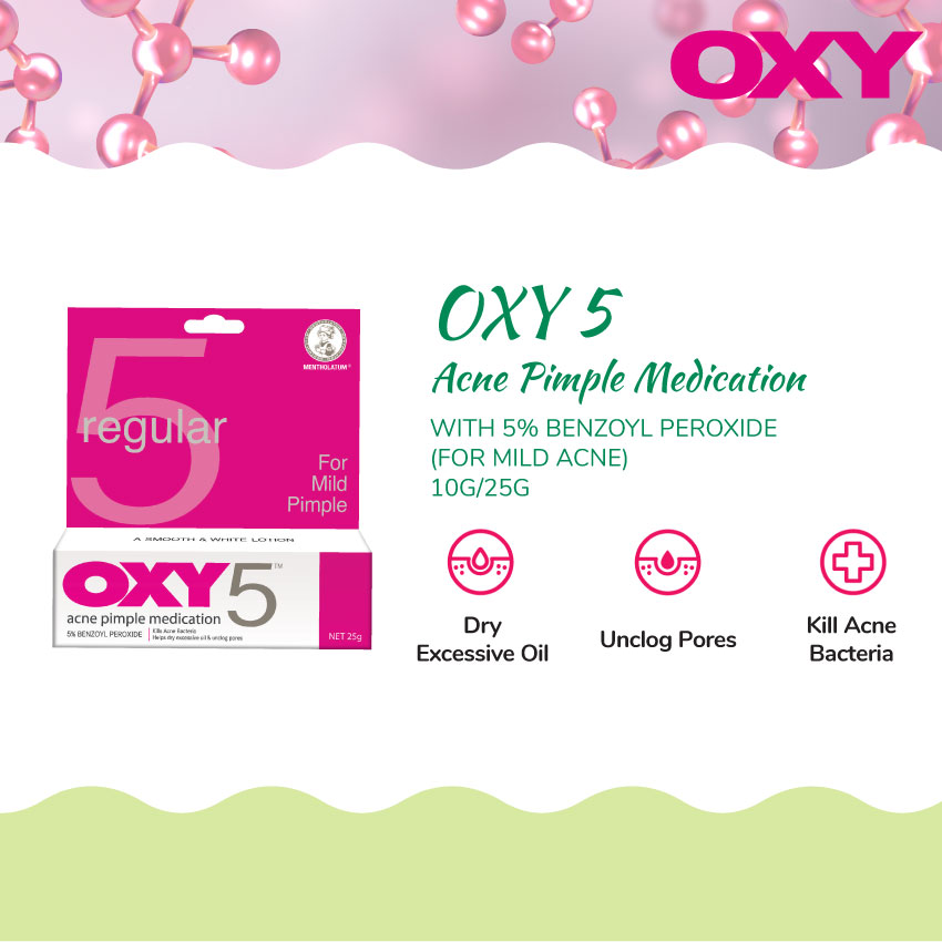 Oxy 5 Acne Treatment Lotion 25g- Benzoyl Peroxide (5%) FOC Patch 6s ...
