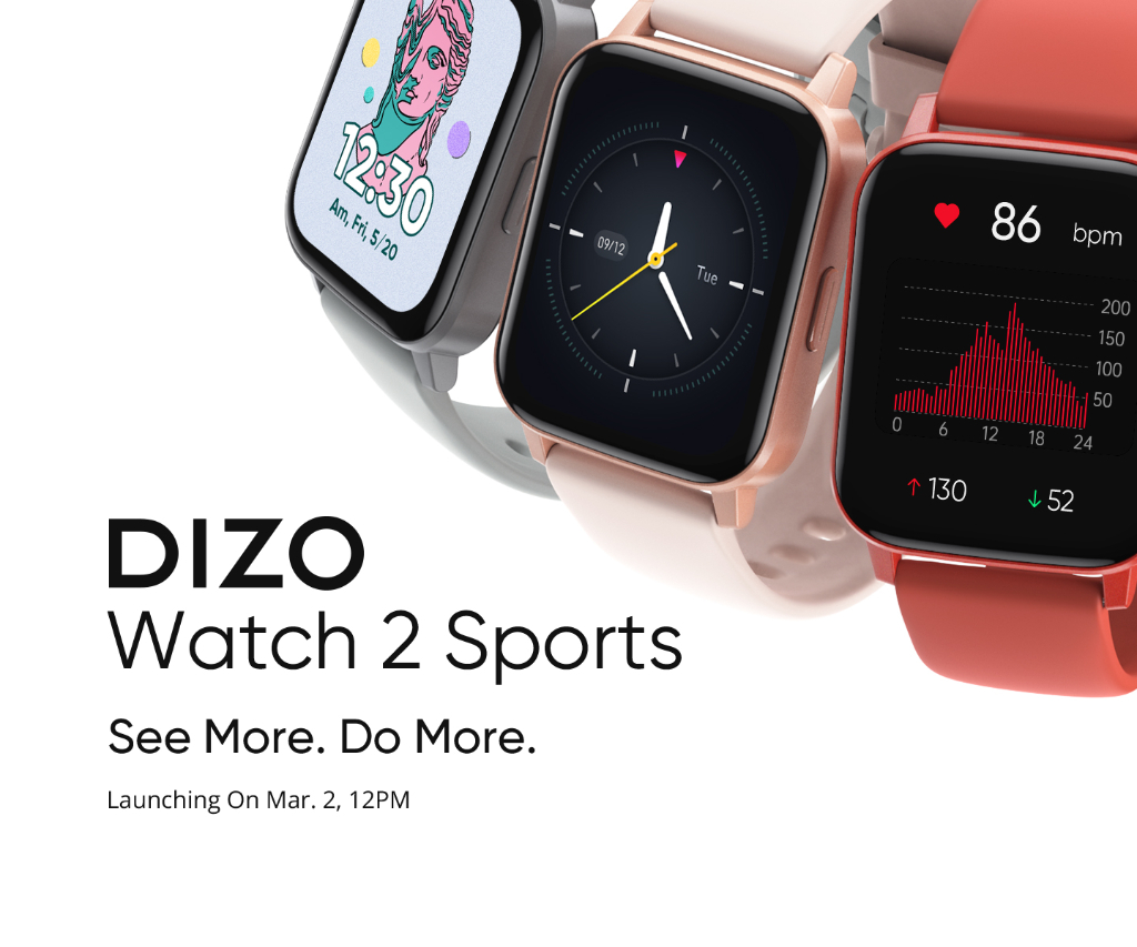 [Official Store] DIZO Watch 2 Sports Bright Full Touchscreen Smart ...