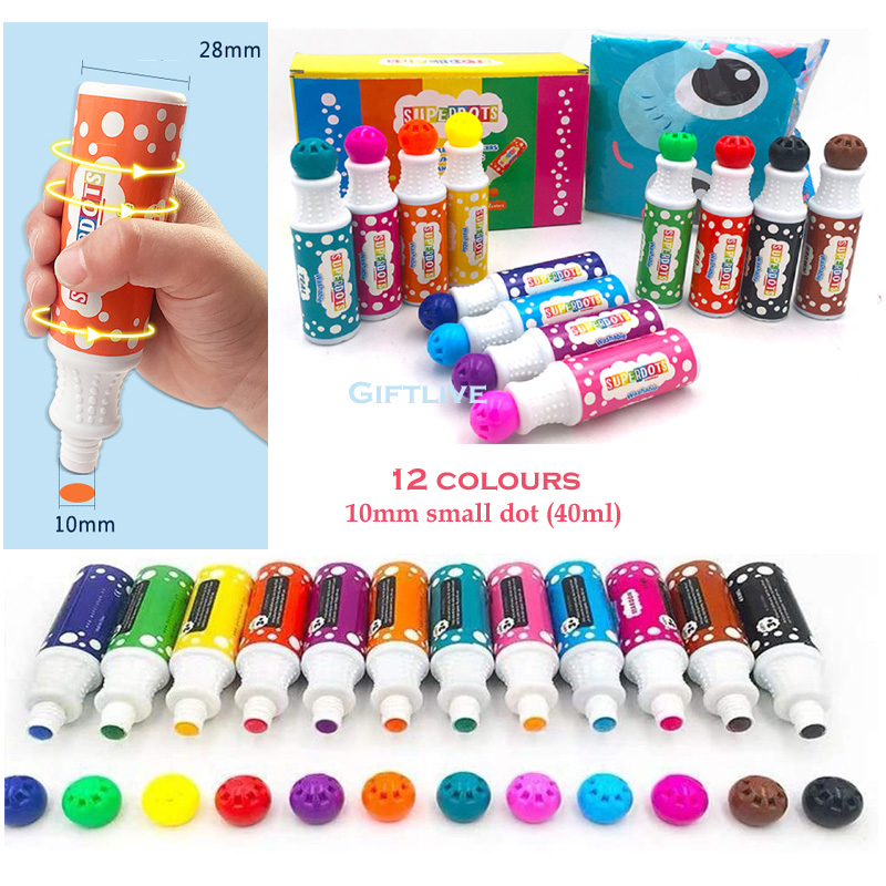 SUPERDOTS Art Dot markers Set 10 Colours Craft painting Art superdot ...