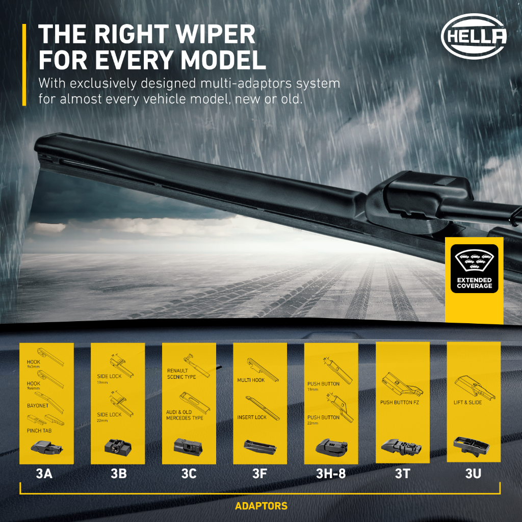 Proton X50 Hella Cleantech 2.0 Multiadapter Wiper Blades With Special ...