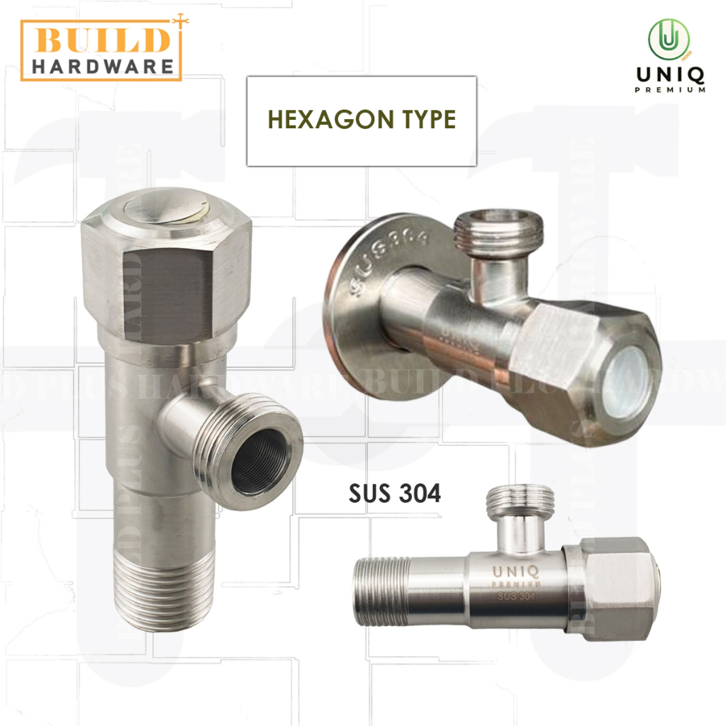 UNIQ PREMIUM Angle Valve (Handle/Hexagon Type) Faucet Wall Washing ...
