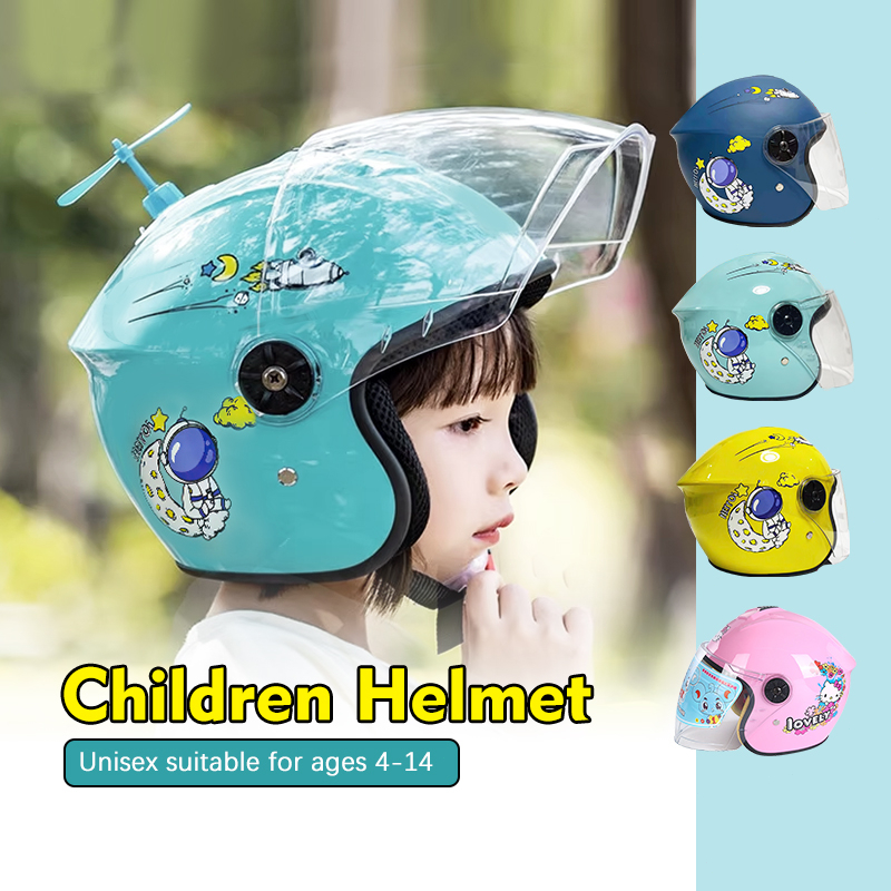 Motor Helmet Motorcycle Kids helmet budak Lelaki half Face Helmet HD ...