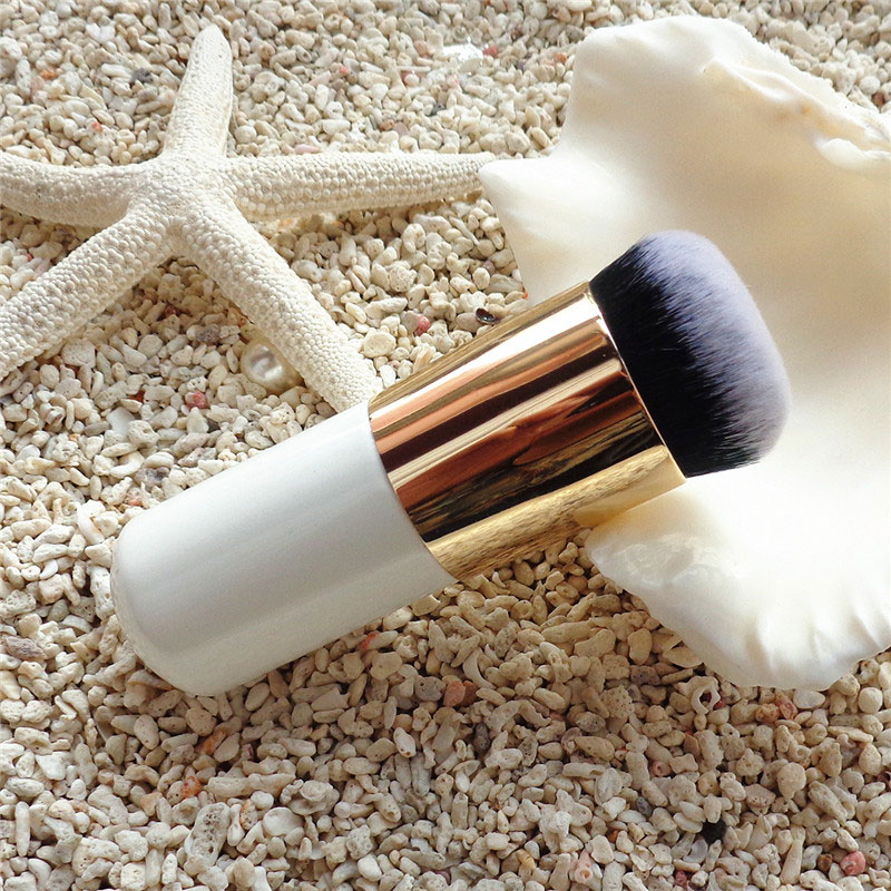 𝐅𝐋𝐀𝐖𝐋𝐄𝐒𝐒 Professional Chubby Foundation Powder Soft Brush Flat Cream ...