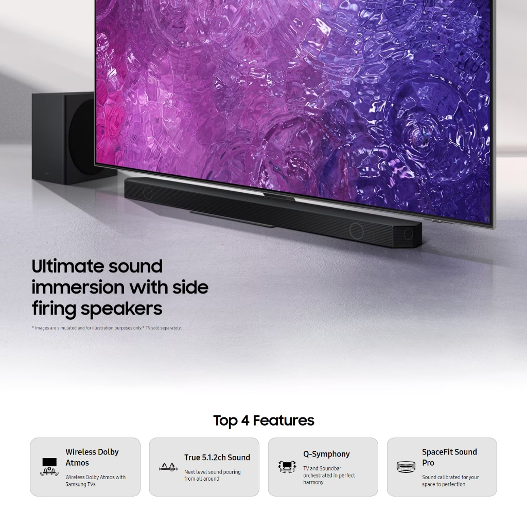 [New] Samsung Q800D 5.1.2 Ch Q-series Soundbar HW-Q800D/XM Sound Bar ...
