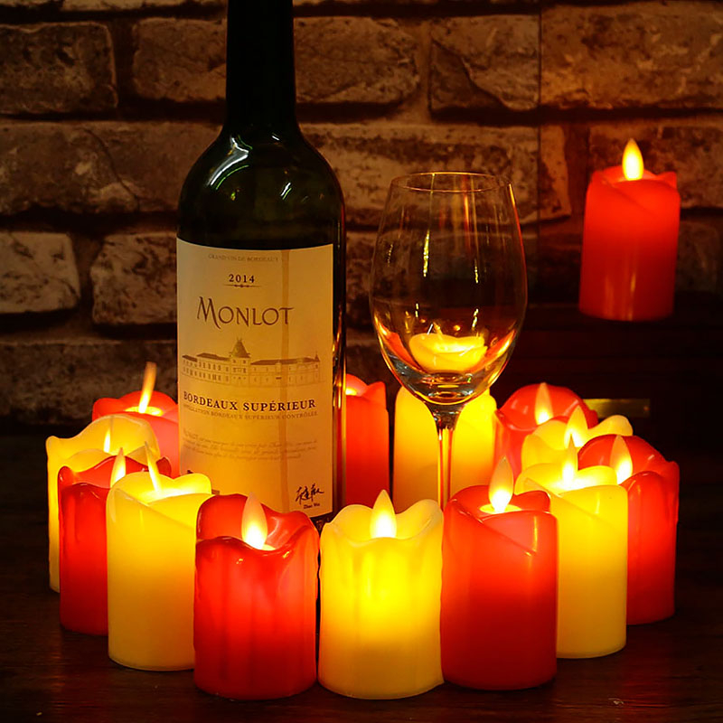 𝗥𝗢𝗠𝗔𝗡𝗧𝗜𝗖 LED Candle Light Flameless Electronic Lampu Lilin For Home ...