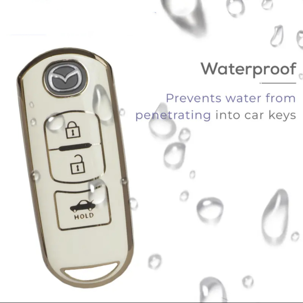 MAZDA Car Key Cover Chrome Reflection TPU Car Key Remote Casing Sarung ...