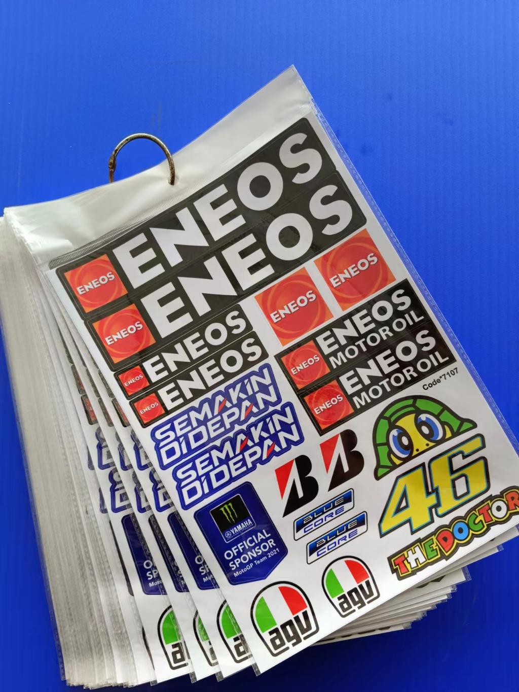 Sticker Eneos/Blue Core/Semakin Di Depan/Official/Motor GP Sponsor ...