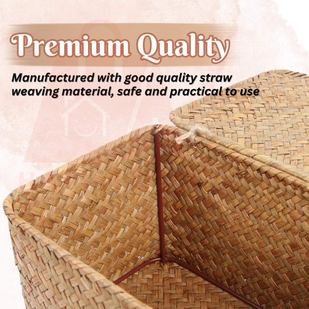 Rattan Storage Box Basket Bakul Rotan Hantaran Bertutup Hidden Box ...