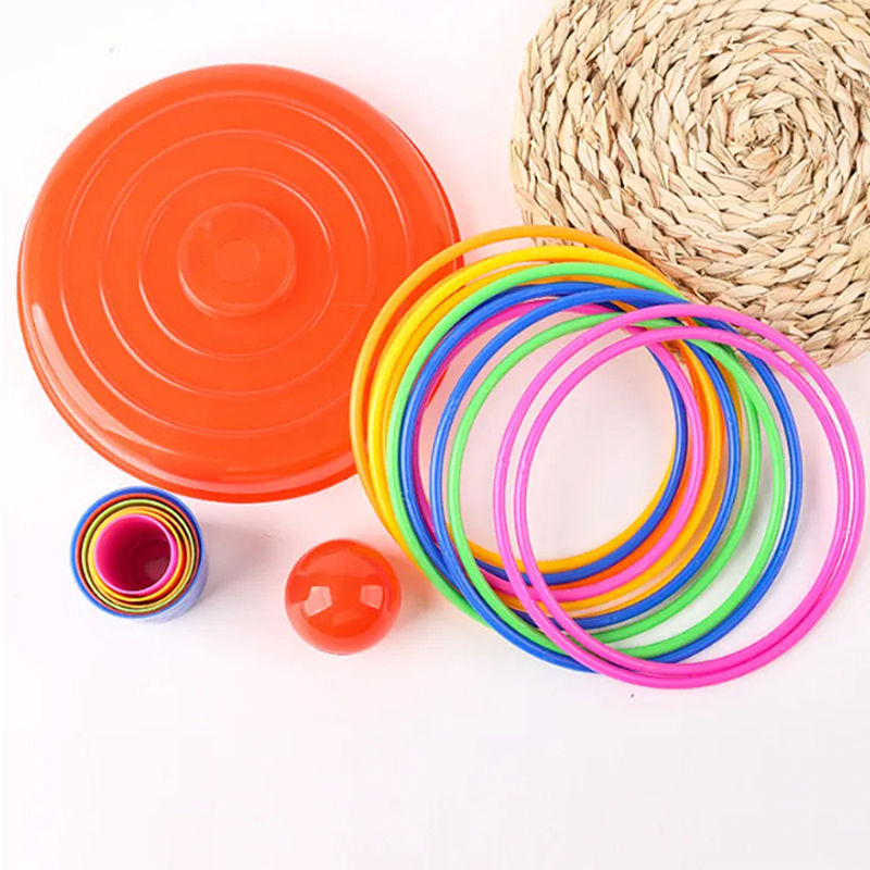 SKILL DEVELOP 💥 Plastic Sport Ring Toss Game Set Kids Children Indoor ...