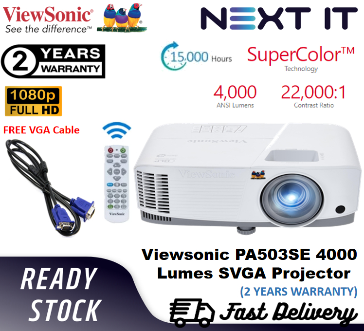 [READY STOCK] Viewsonic PA503SE 4000 Lumens SVGA Business Projector ...