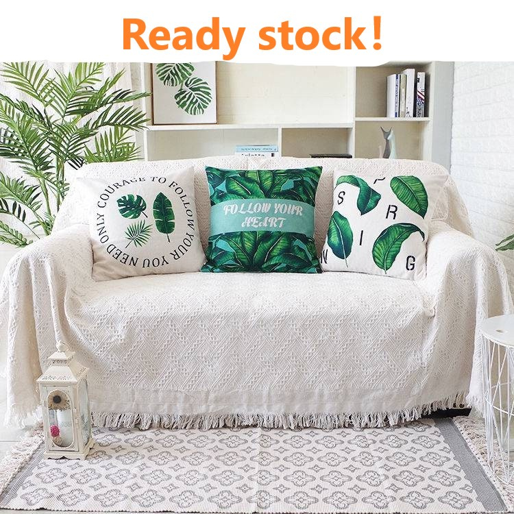 Ready stock！Modern Sofa Cover 2 3 4 ins seat cove cotton Seater White ...