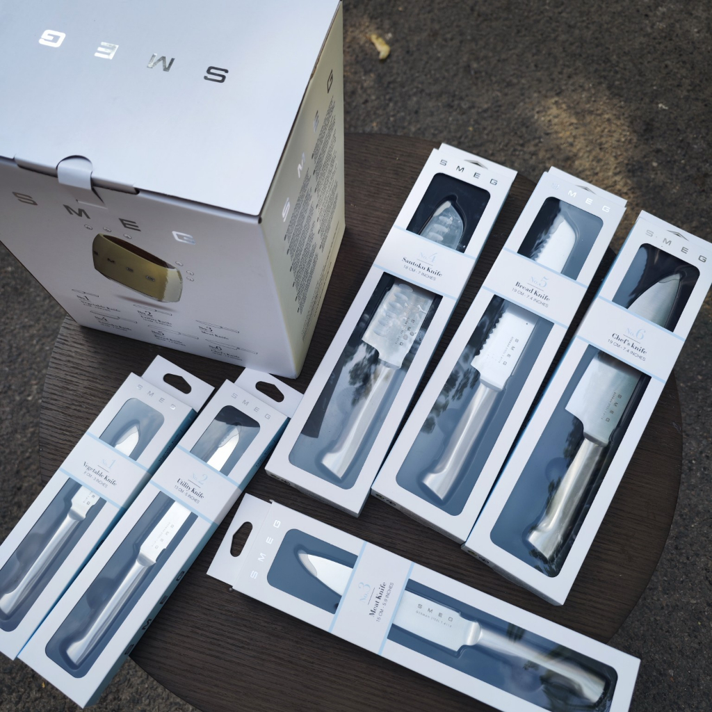🔥German SMEG knife set kitchen household antique stainless steel ...