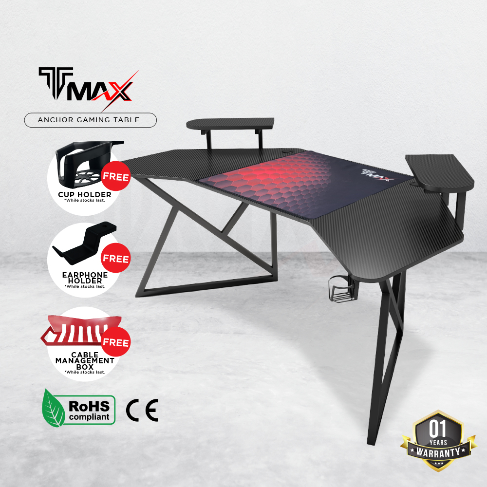 TMAX L180cm X-Shaped Anchor Desk Streamer Table Gaming Table Gaming ...