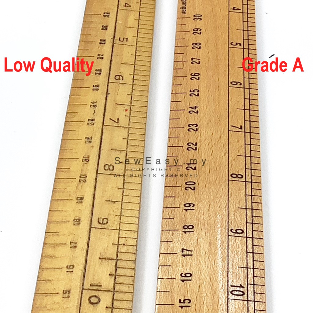 Gred A 24" Pembaris Lengkung Kayu / Wooden Made Curved Ruler | Shopee ...