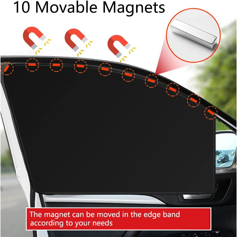 AUTOP 4Pcs Universal Car Curtain Side Window Sun Shades Magnetic ...