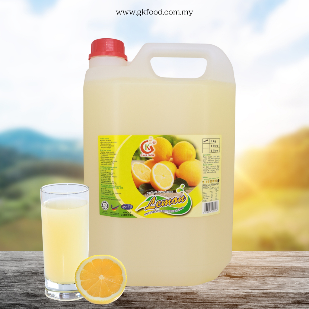 G&K 1:8 Concentrate Lemon Juice 5kg(4L) | Jus Limau Pekat Halal | air balang,ice blended ...