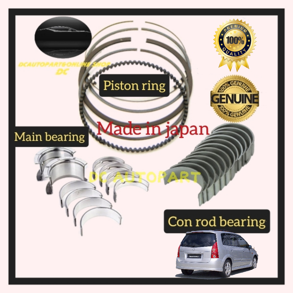 MAZDA PREMACY 2.0 PISTON RING / MAIN BEARING / CON ROD BEARING FS ...