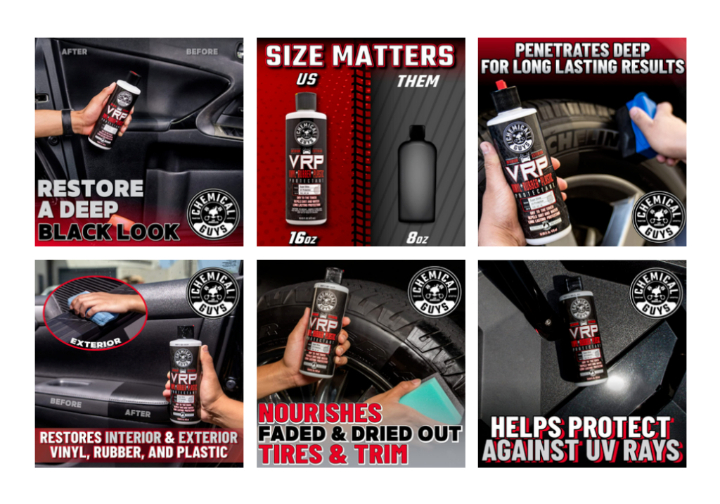 USA Chemical Guys VRP Vinyl, Rubber and Plastic Non-Greasy Dry-to-the ...