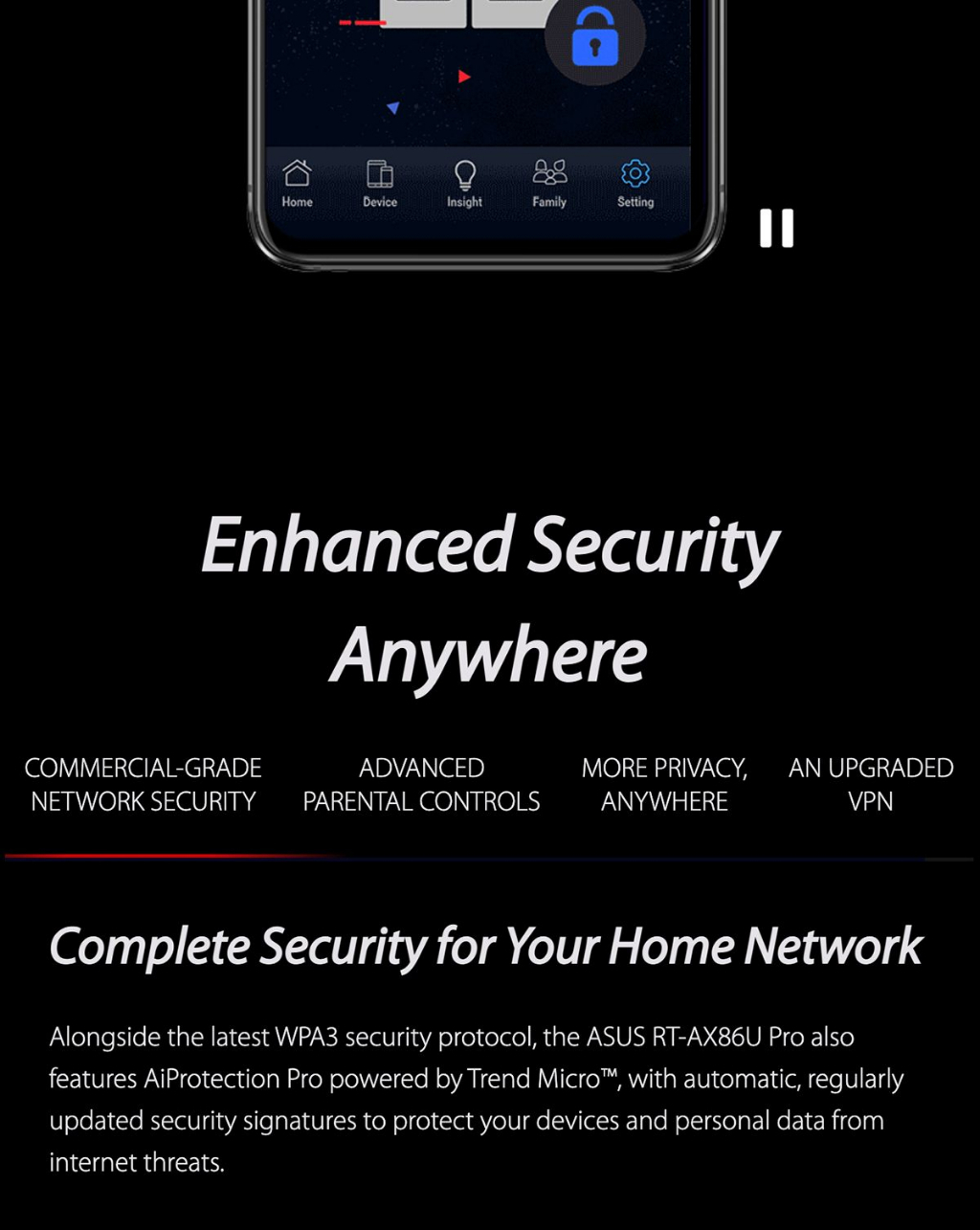 ASUS RT-AX86U Pro WiFi 6 AX5700 Wireless Router Dual Band AiProtection ...