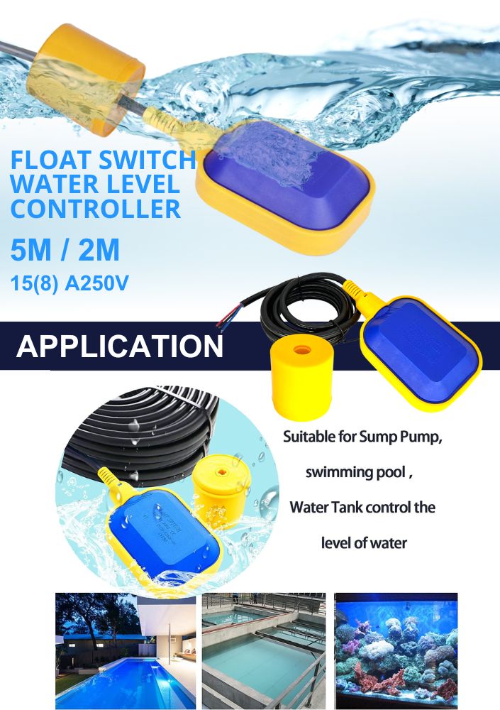 2M / 5M Float Switch Water Tank Level Controller Limit Float Switch With Wire Water Level Sensor ...