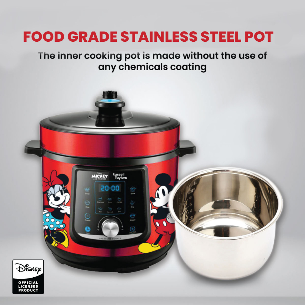 6L RUSSELL TAYLOR x Mickey Mouse Pressure Cooker | Rice Cooker | D2 ...
