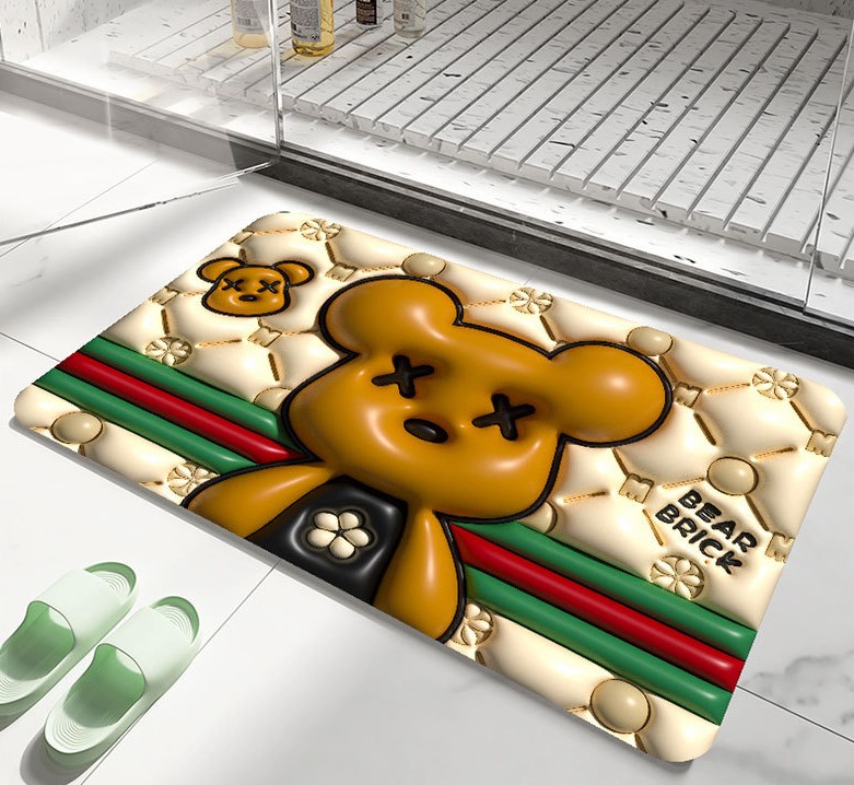 Quick-Drying Diatom Mud Floor Mat Non-Slip Cartoon Mat Kitchen Mat ...