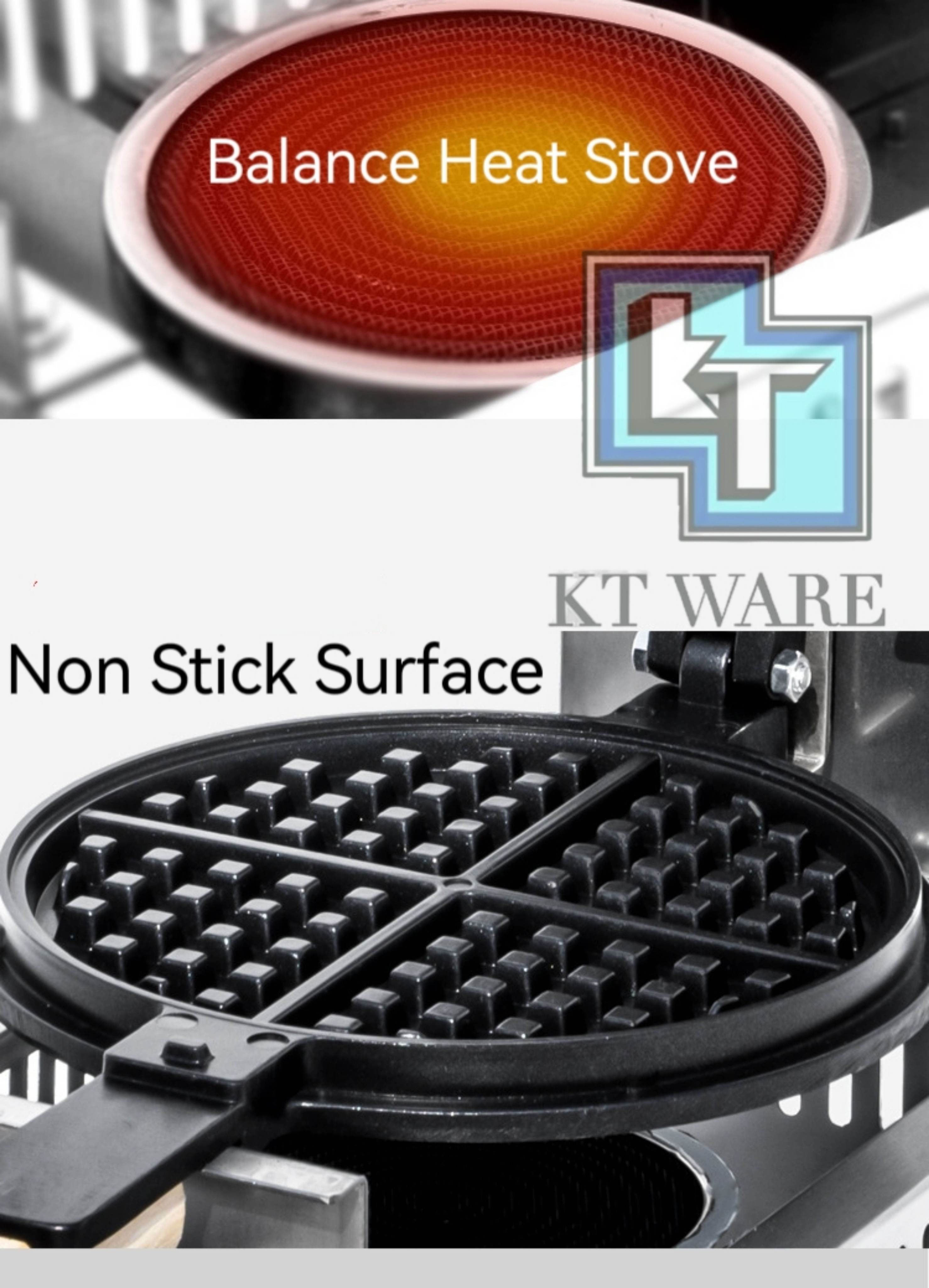 KT WARE Commercial Gas Waffle Baker Stove Portable Waffle Maker Telfon ...