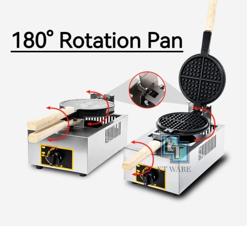 KT WARE Commercial Gas Waffle Baker Stove Portable Waffle Maker Telfon ...